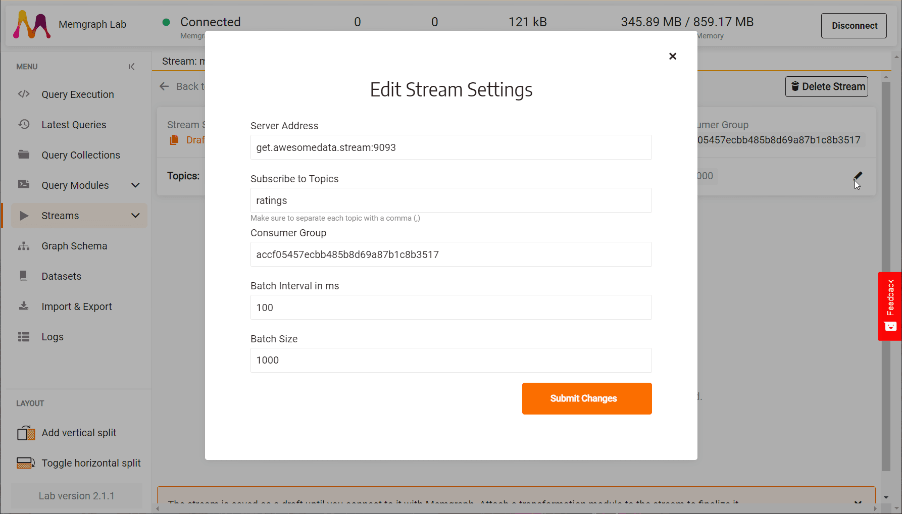 Graph stream processing with Kafka and Memgraph
