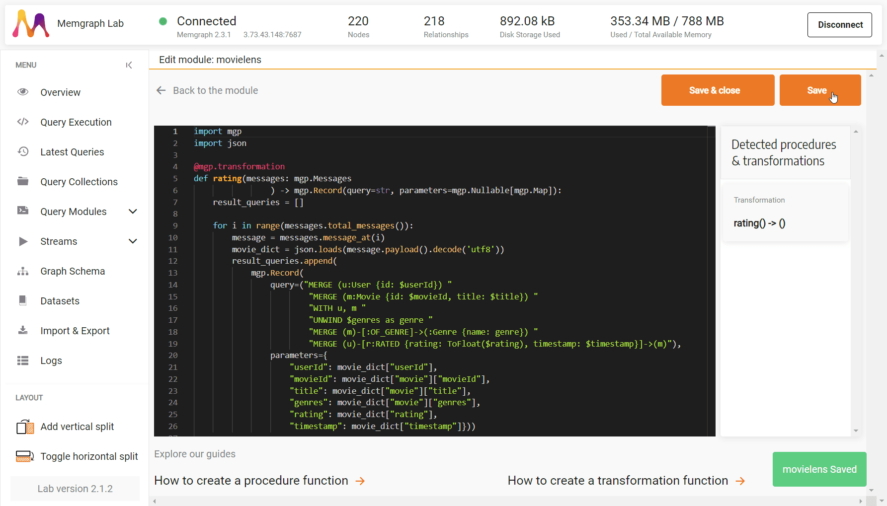 Graph stream processing with Kafka and Memgraph
