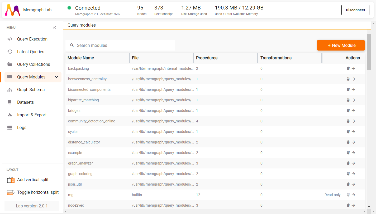 How To Use Query Modules Memgraph Docs
